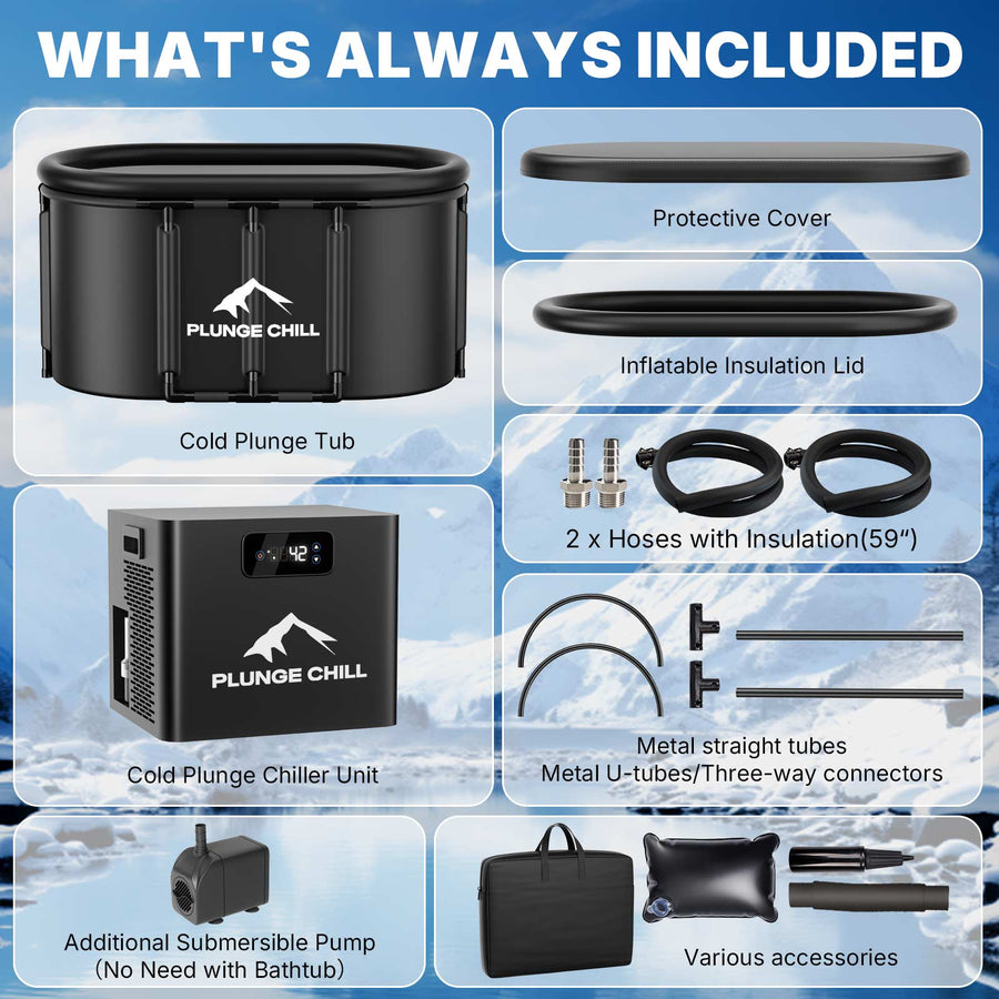 Plunge Chill Cold Plunge Chiller & Tub MAX for Fast Recovery